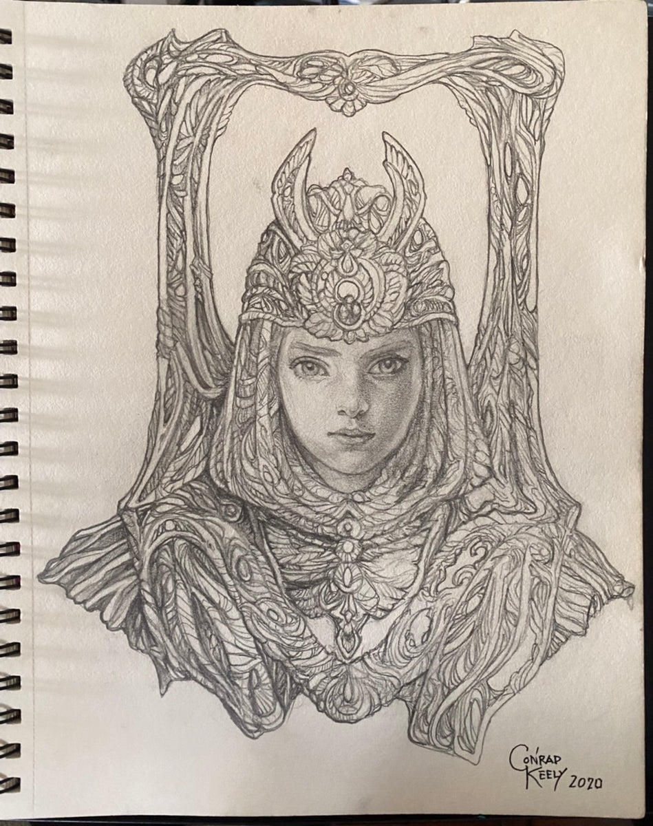 Winged Helmet Design – Conrad Keely Art